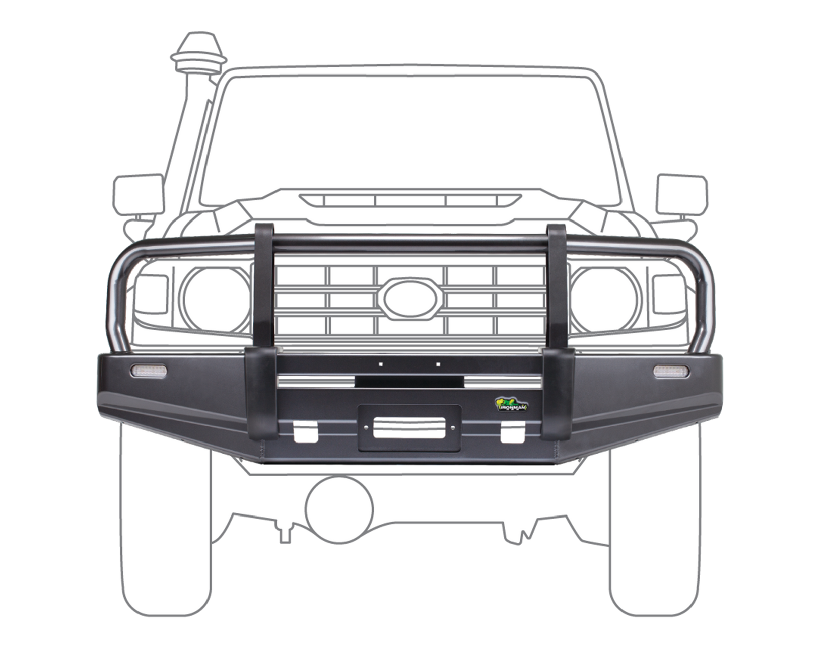 Commercial Bull Bar for 79 Series LandCruiser Heavy Duty Protection ...
